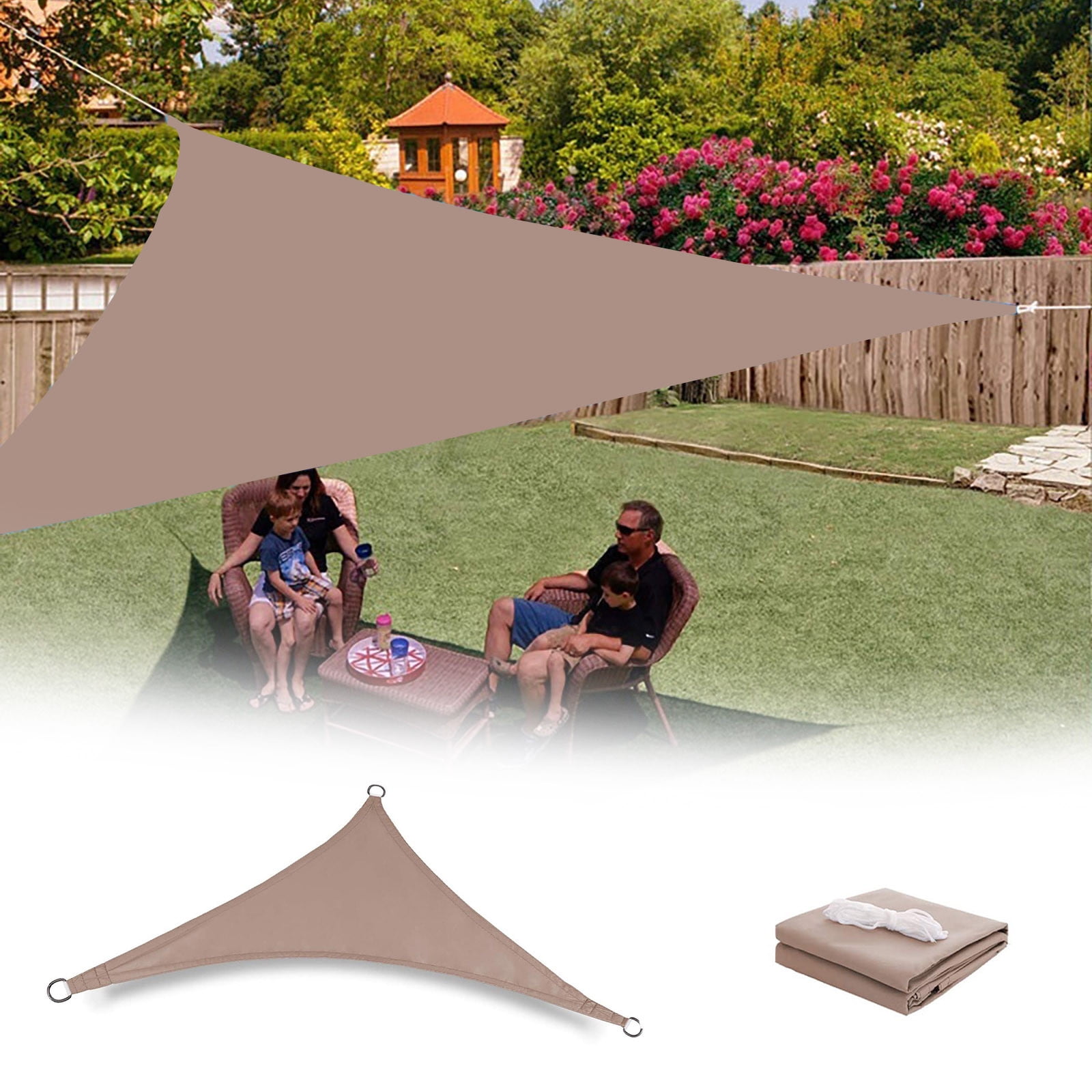 Sun Shade Triangle Sun Shade 95% Block Canopy For Patio Backyard Garden ...