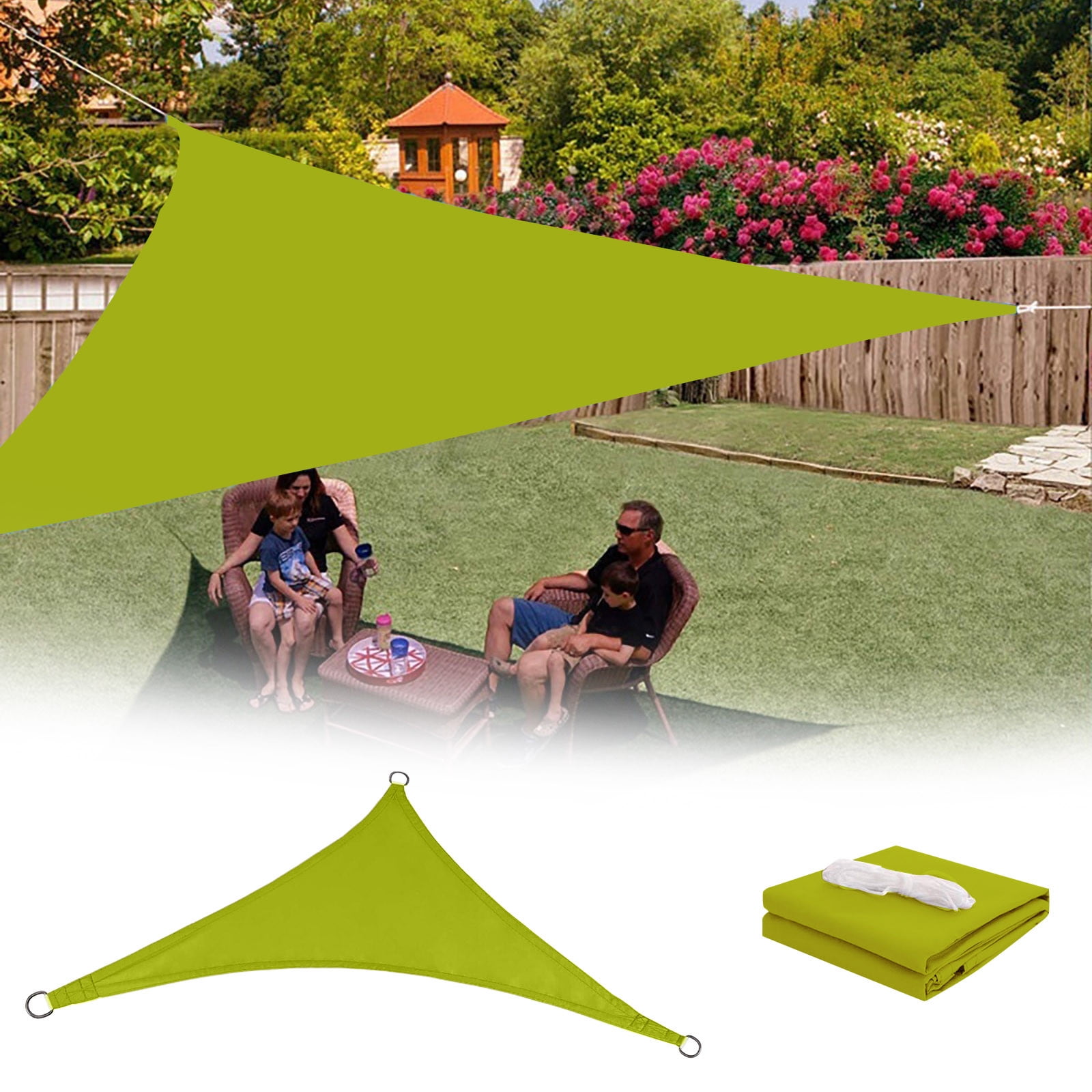 Sun Shade Triangle Sun Shade 95% Block Canopy For Patio Backyard Garden ...