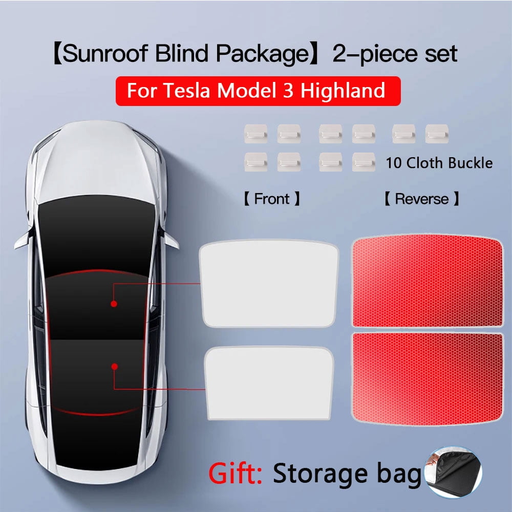 Sun Shades For Tesla Model 3 Highland Model Y 2017-2023 Ice Cloth ...
