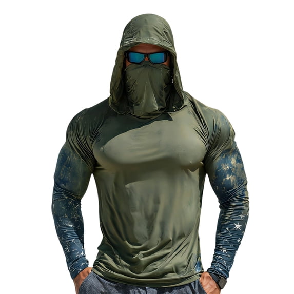 Sun Shirt for Men 2026 Long Sleeve with Hood Fishing Sun Protection ...