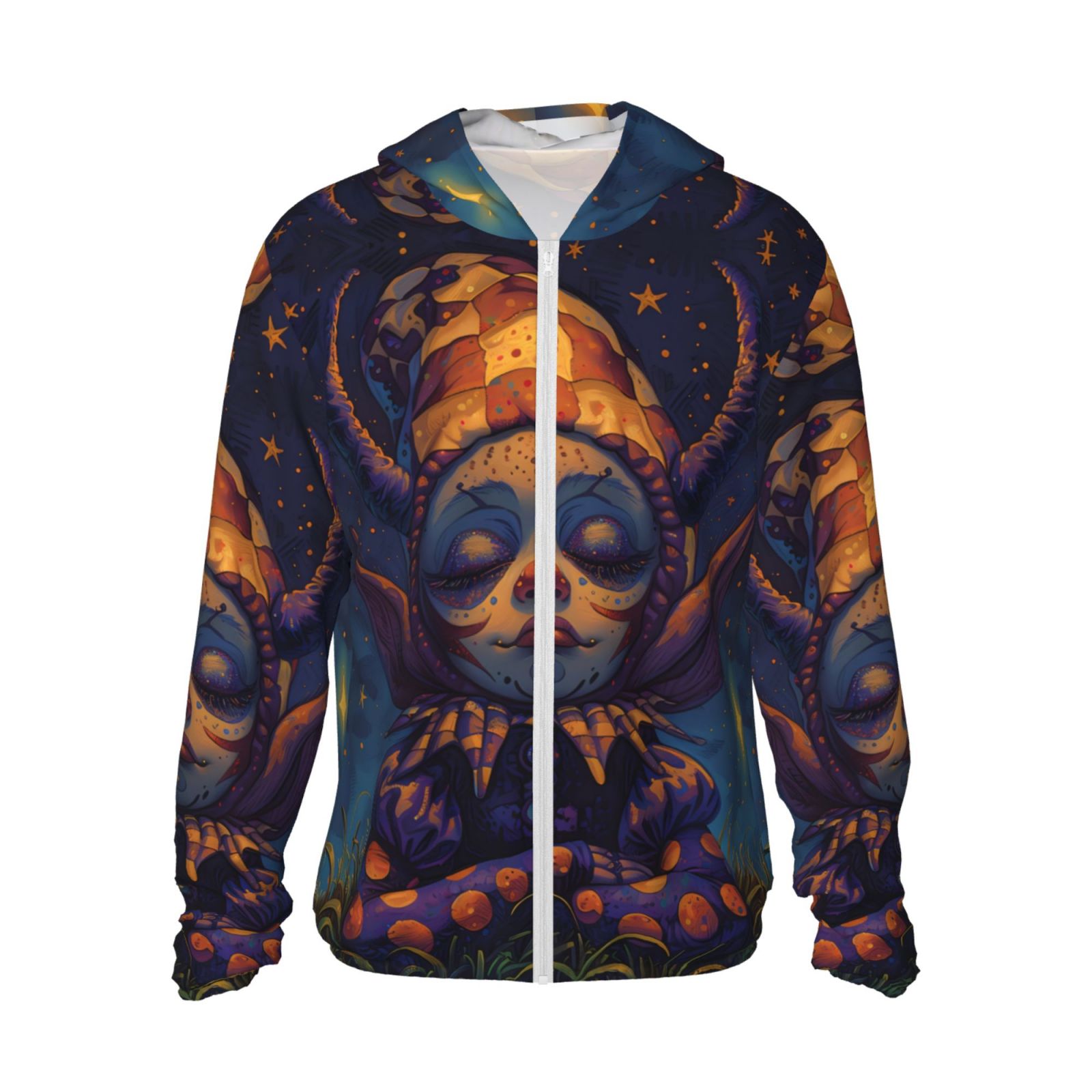 Sun Shirt for Men Women - Dreamy Jester Under Stars Hoodie Long Sleeve ...