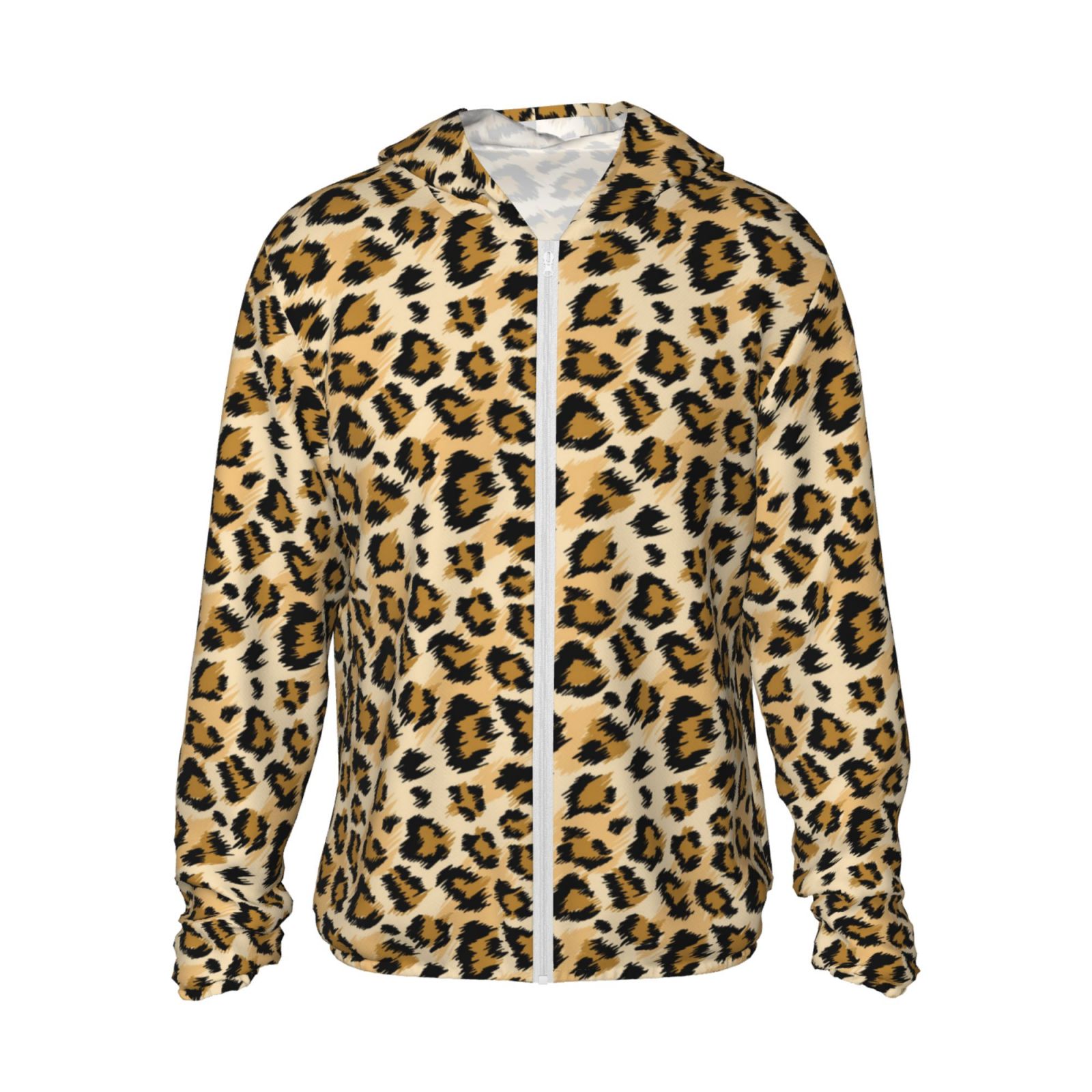 Sun Shirt for Men Women - trendy Leopard print yellow Hoodie Long ...