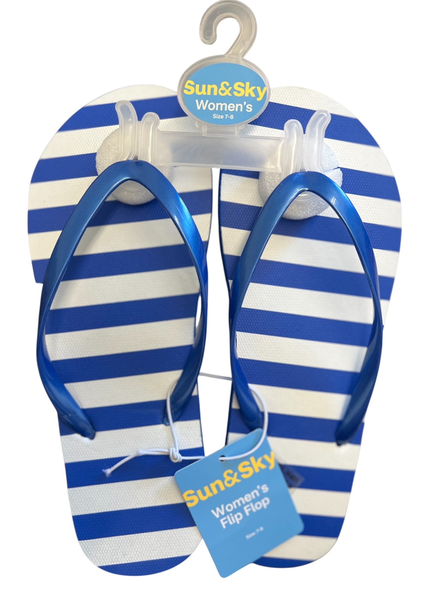 Sun & Sky Women’s Flip Flops – Blue, Size 7/8 - Walmart.com