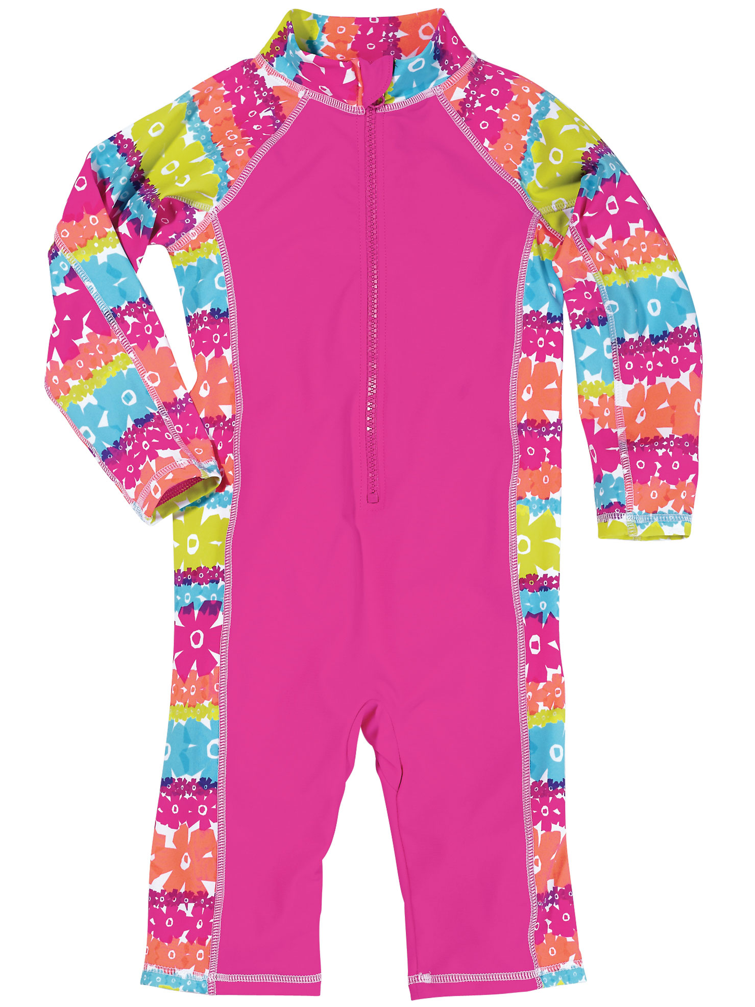 Sun Smarties Baby Girl Surf Suit - Hot Pink Fuschia Floral - Maximum ...