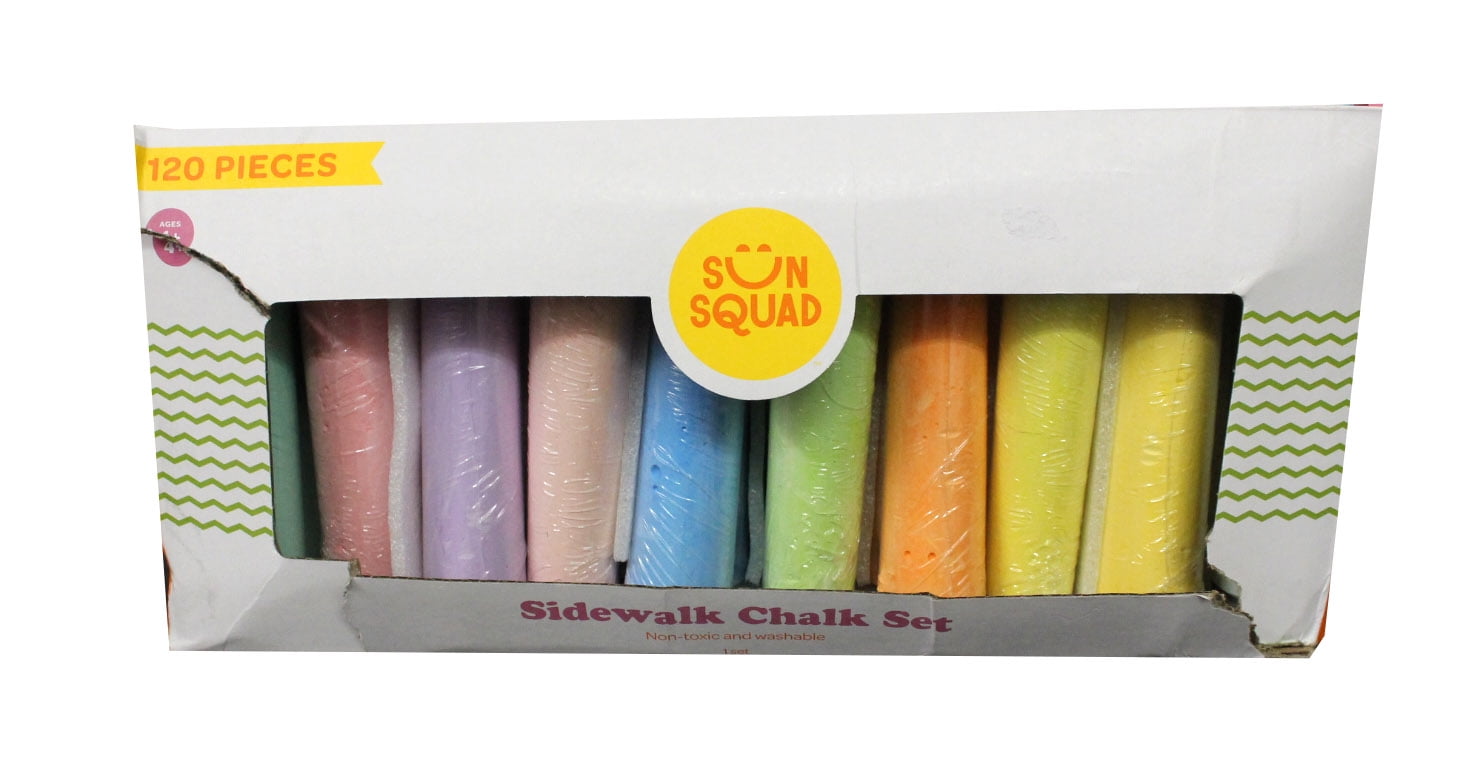 Sun Squad Sidewalk Chalk Set 120 Pieces - Walmart.com