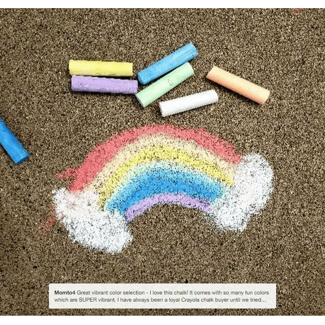 Sun Squad Non-Toxic Colored Sidewalk Chalk Set, 60 Pieces Multicolor ...