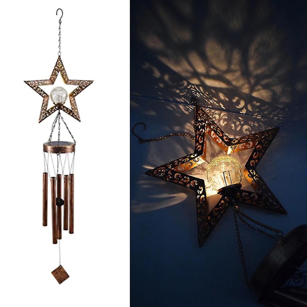 Sun Star Moon Wind Chimes Solar Windchime Light Outdoor Garden Decor ...