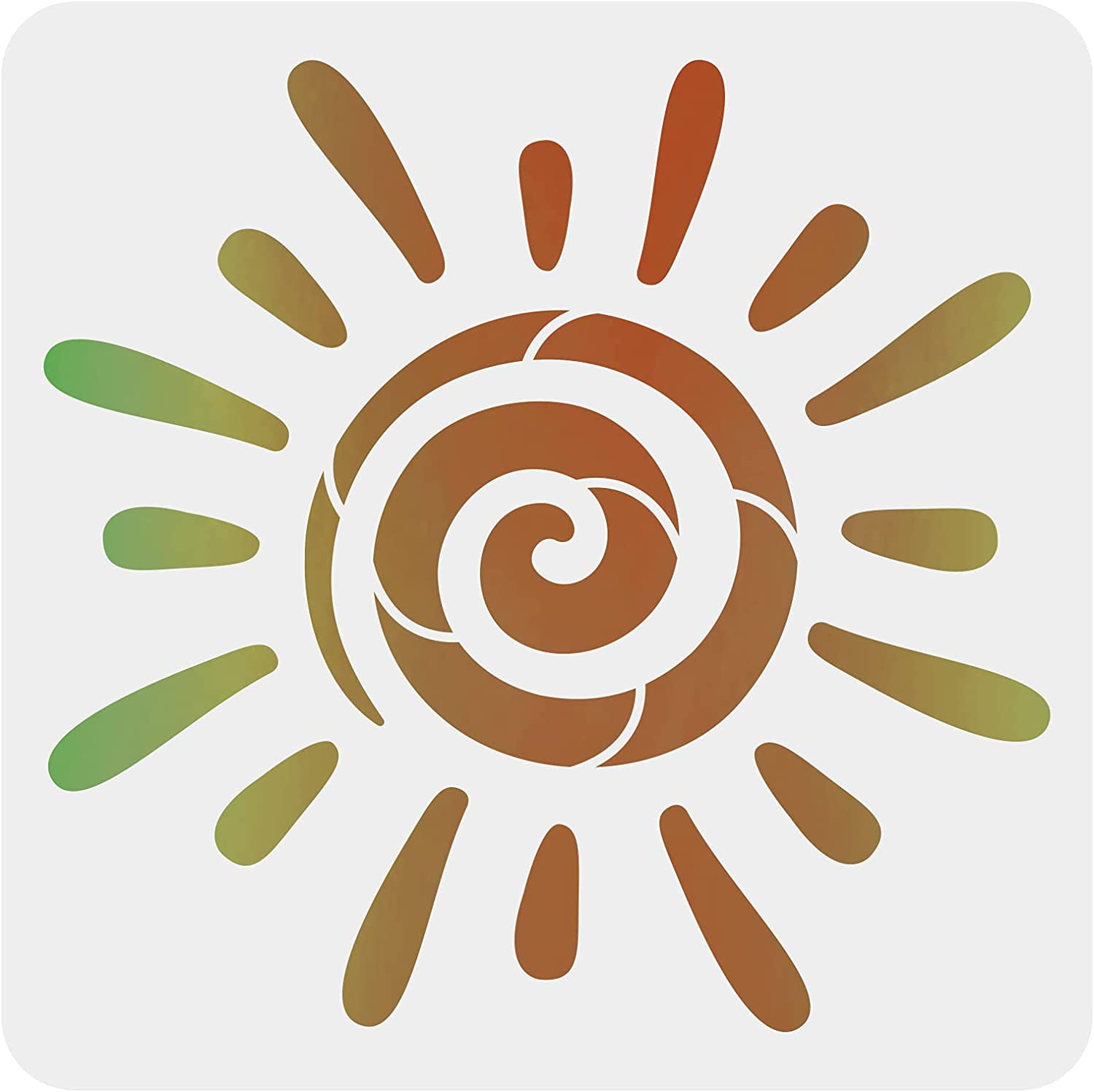 Sun Stencil Template 12"x12"/30x30cm Large Sun Painting Stencil ...