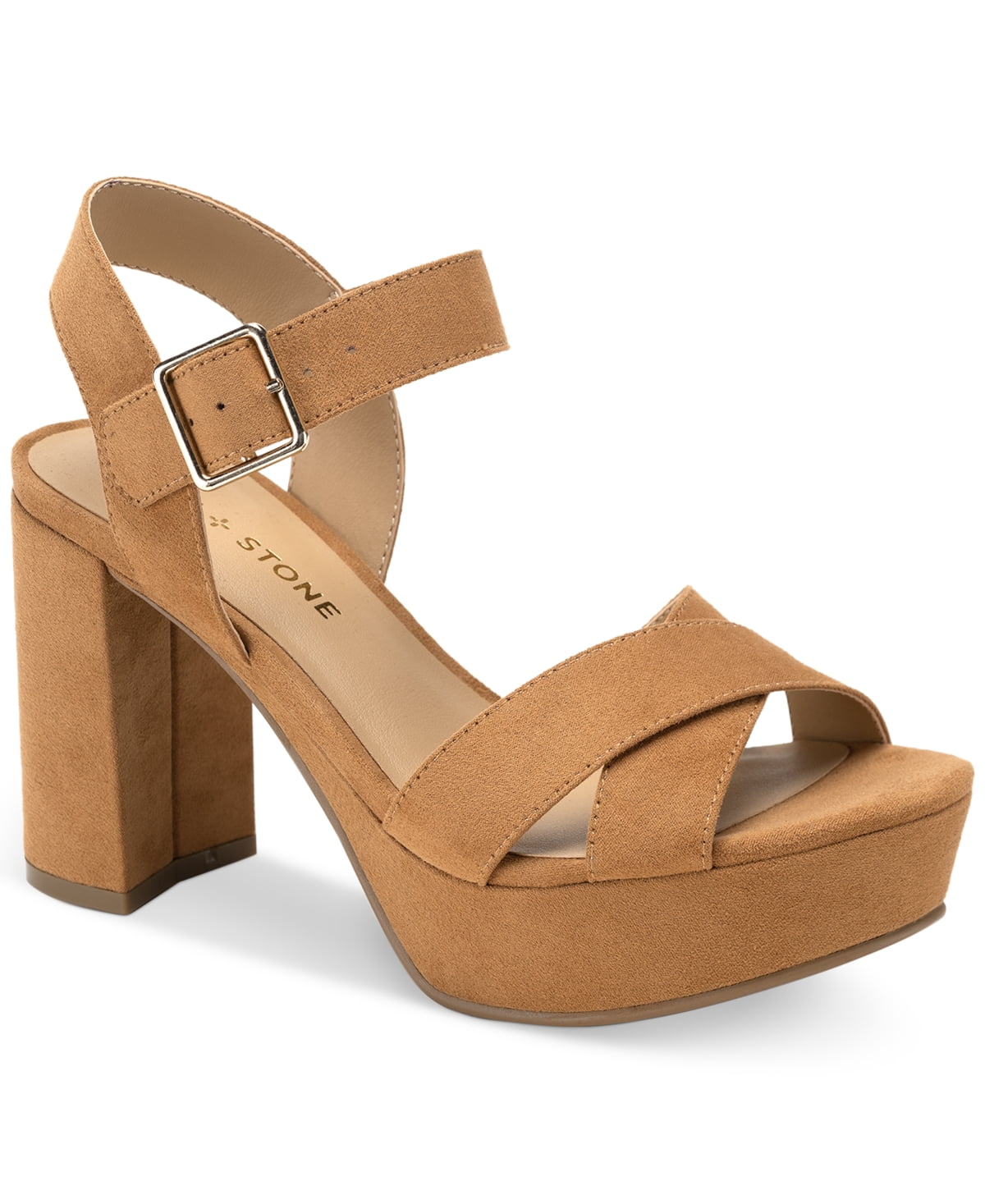 Sun Stone Dehmii Platform heels Tan Micro 9.5M - Walmart.com