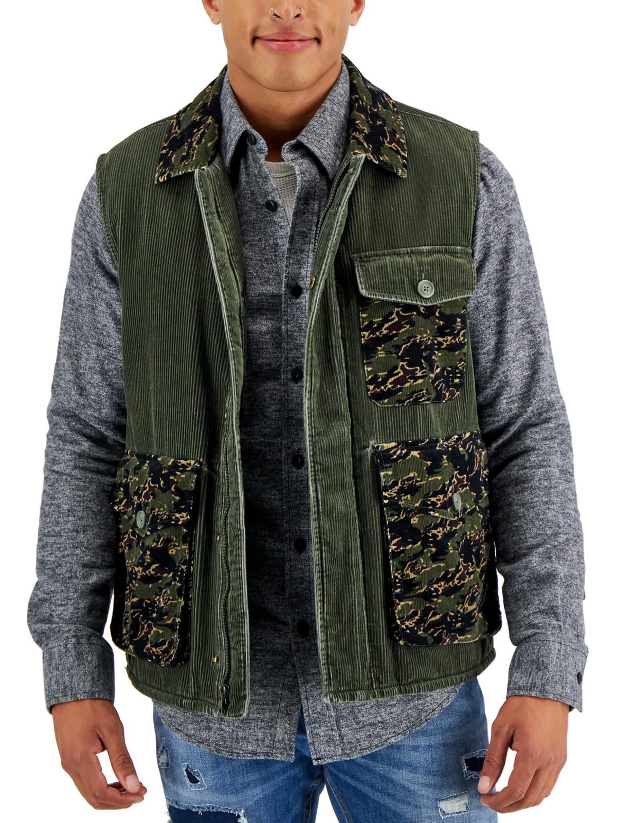 Sun + Stone Mens Corduroy Puffer Outerwear Vest - Walmart.com