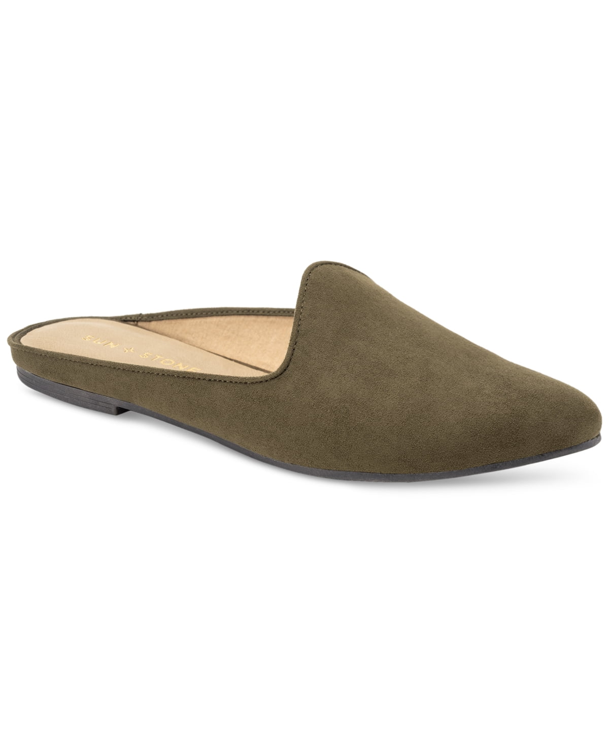 Sun Stone Ninna Mules Dark Olive 5M - Walmart.com