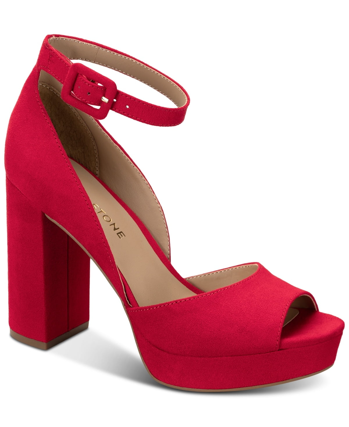 Sun Stone Reemaa D'Orsay Pumps Red Micro 10W - Walmart.com