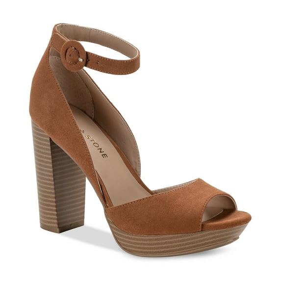 Sun Stone Reeta D'Orsay Pumps Whiskey Micro 11M - Walmart.com
