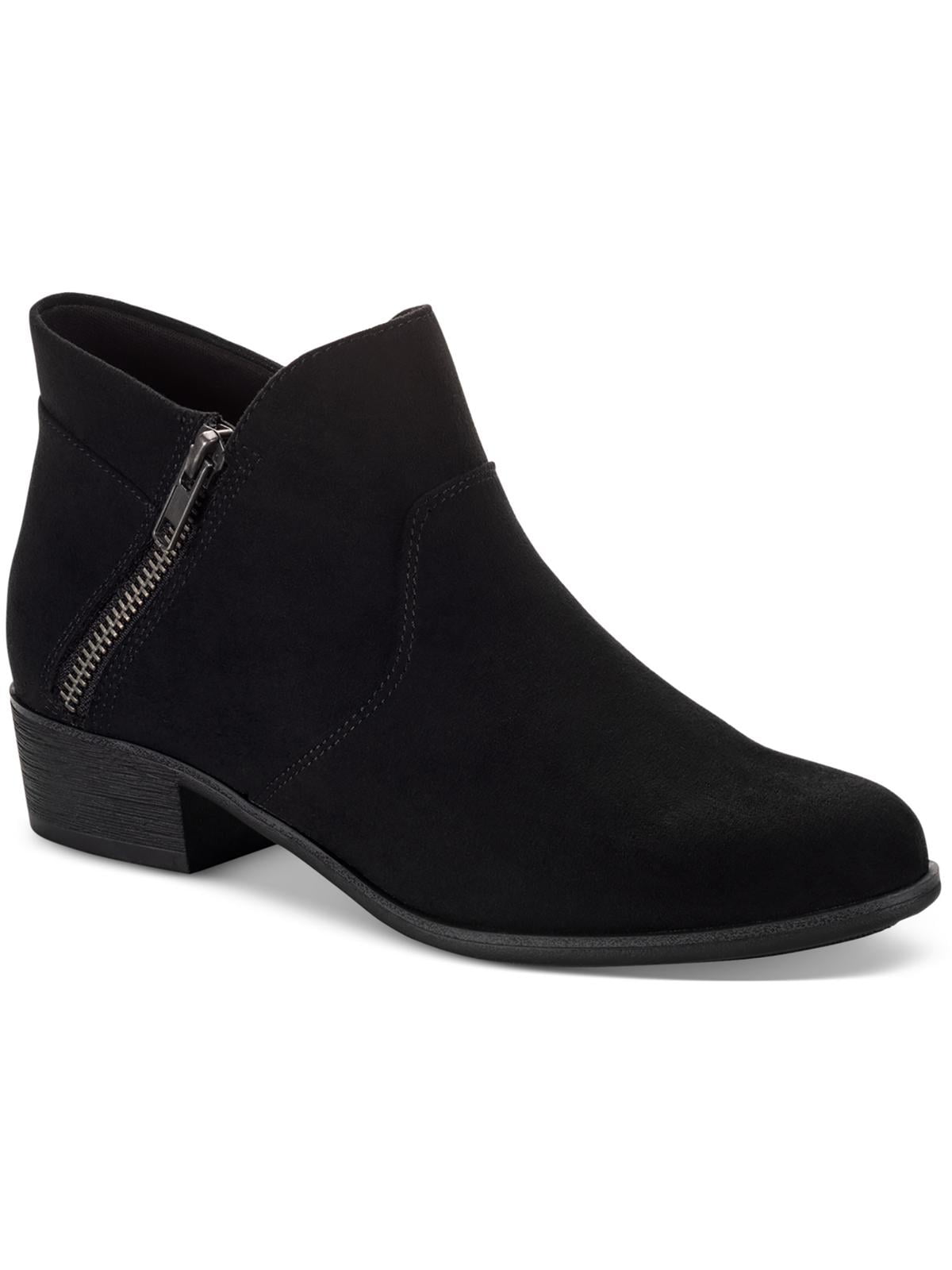 Sun + Stone Womens Adelinee Faux Suede Almond Toe Ankle Boots - Walmart.com