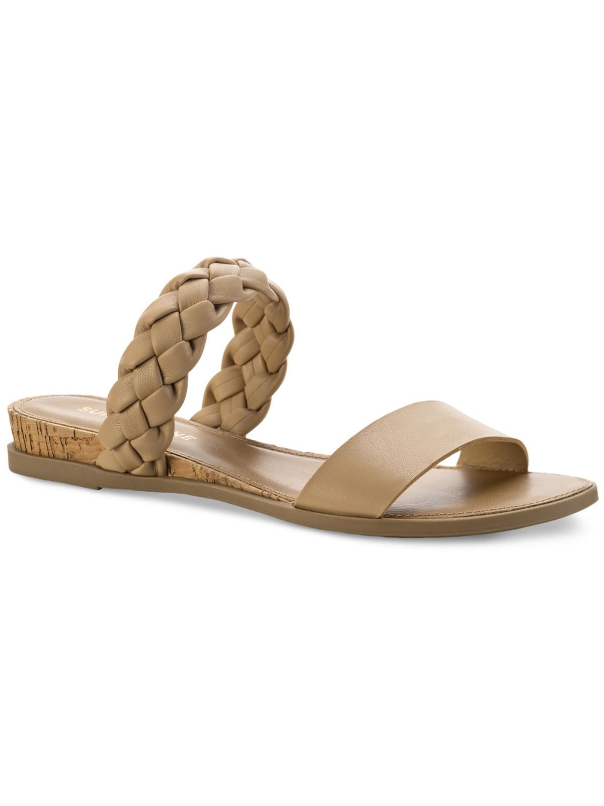 Sun + Stone Womens Braided Open Toe Slide Sandals - Walmart.com