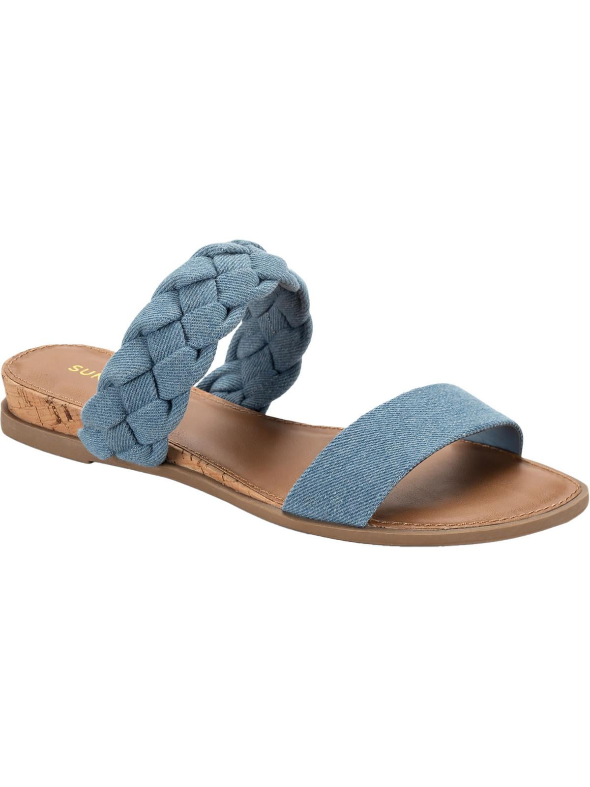 Sun + Stone Womens Braided Slide Sandals - Walmart.com