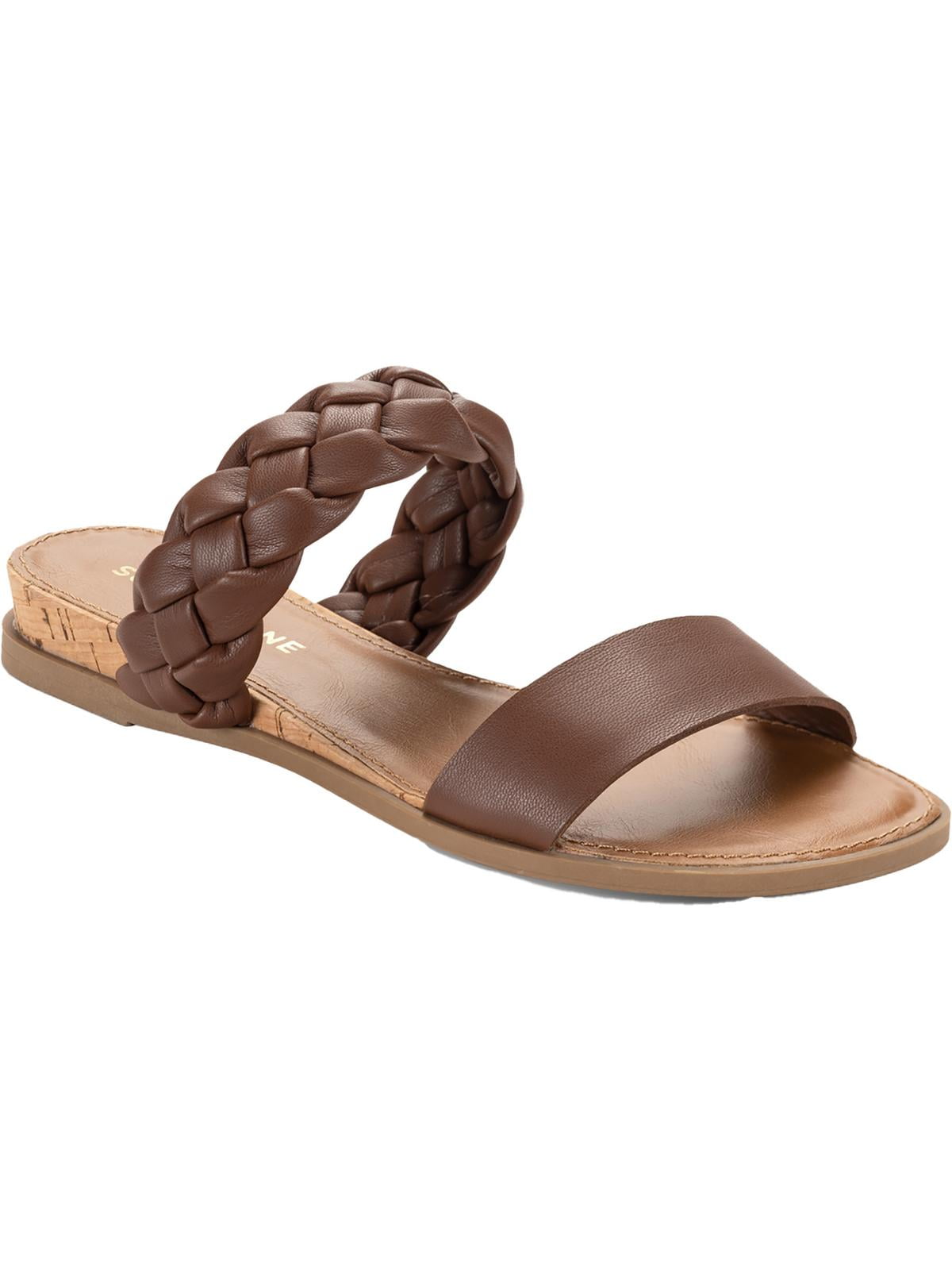 Sun + Stone Womens Braided Slide Sandals - Walmart.com
