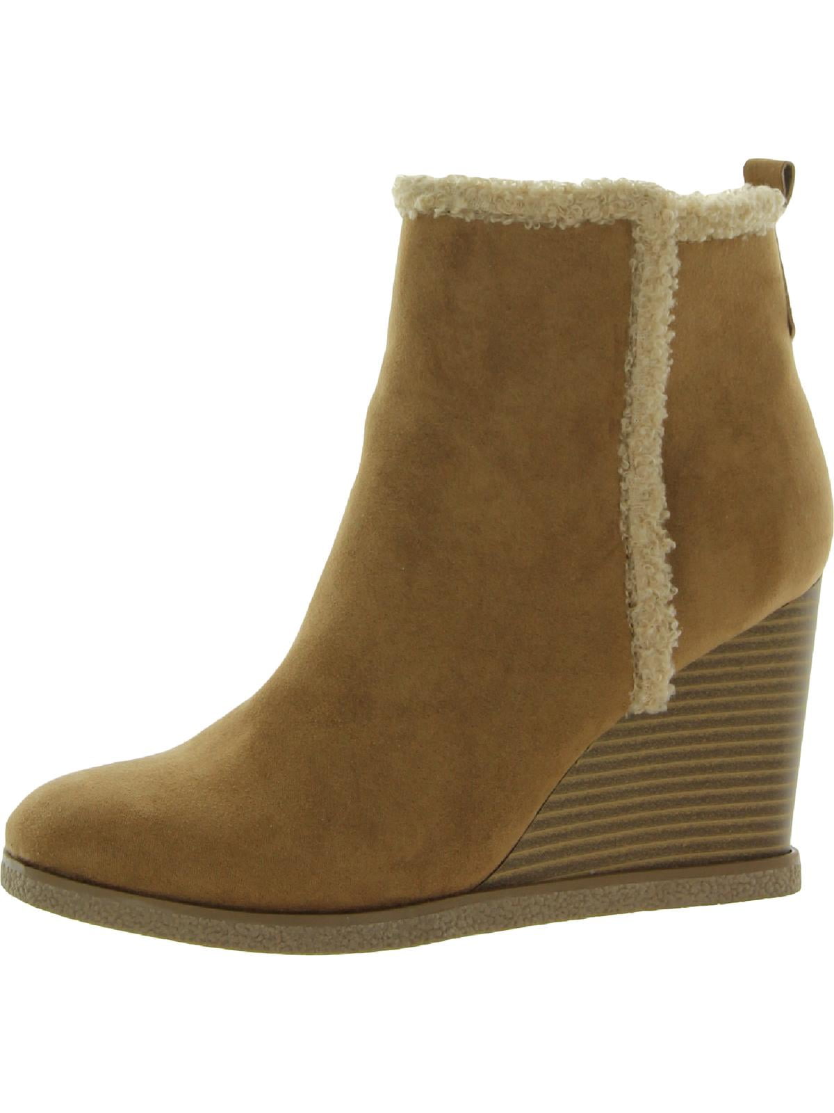 Sun + Stone Womens Camillia Zip up Platform Wedge Boots - Walmart.com