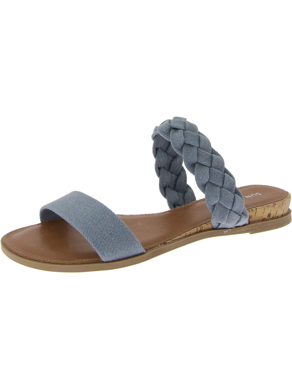 Sun + Stone Womens Eastend Braided Slide Sandals - Walmart.com
