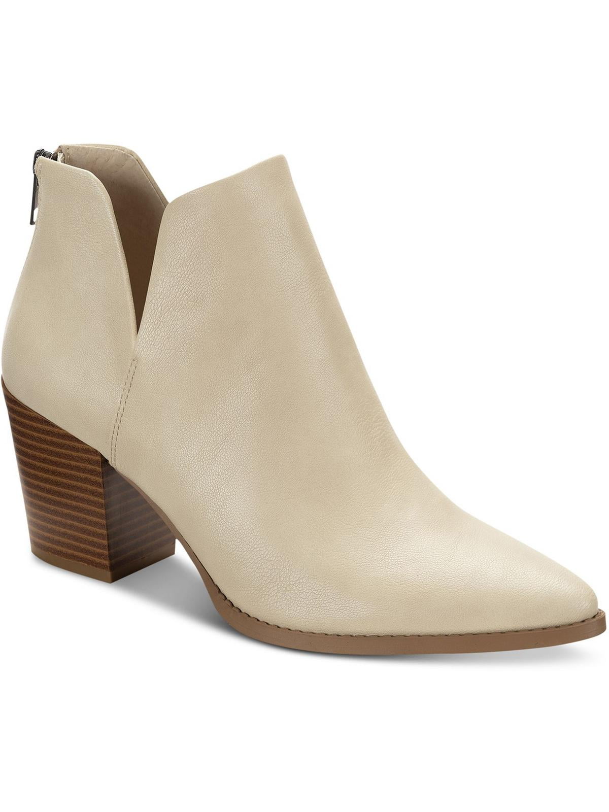 Sun + Stone Womens Eliza Faux Leather Almond Toe Ankle Boots - Walmart.com
