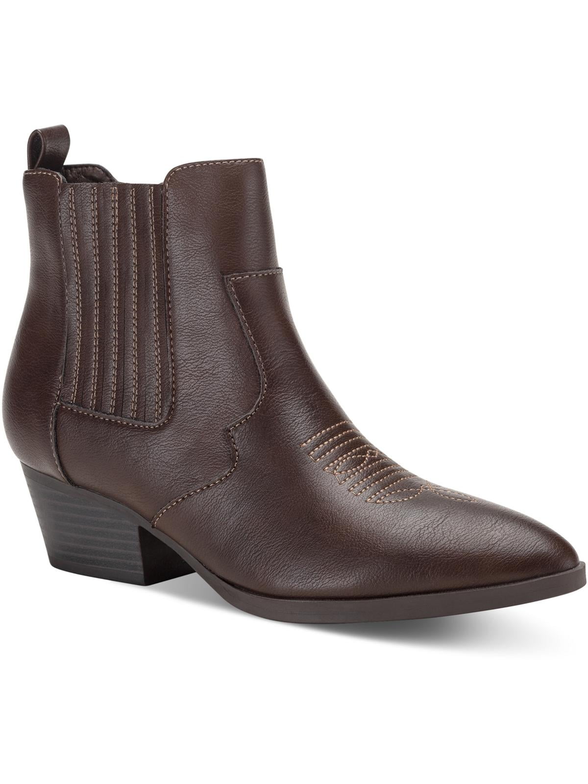 Sun + Stone Womens Grangerr Faux Leather Zipper Booties - Walmart.com