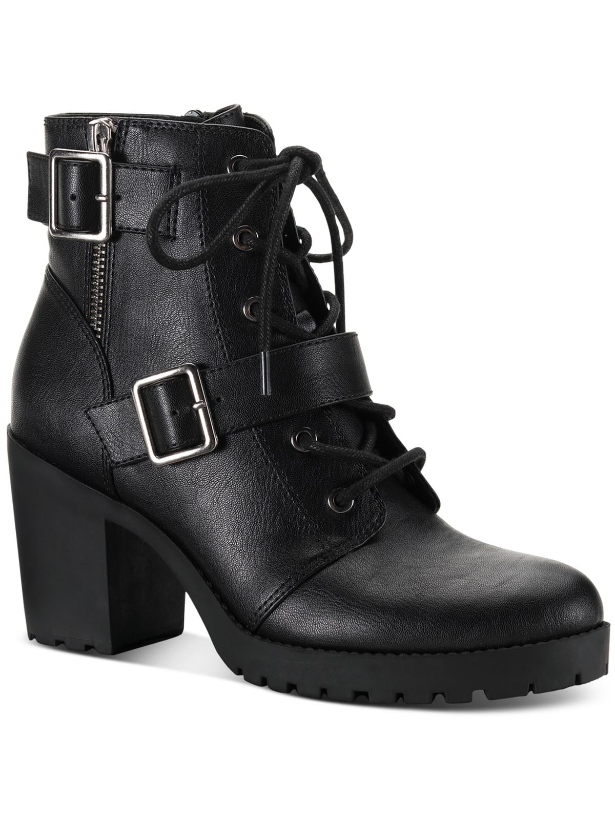 Sun + Stone Womens Ivvie Faux Leather Lugged Sole Booties - Walmart.com