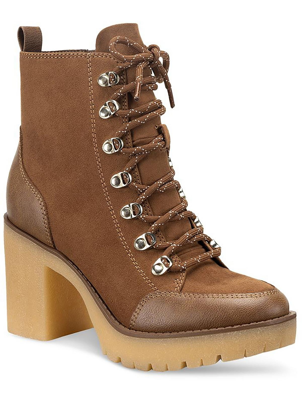 Sun + Stone Womens Lennonn Microsuede Ankle Combat & Lace-up Boots ...