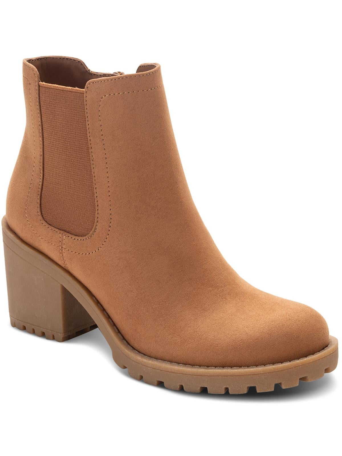 Sun + Stone Womens Morghan Faux Suede Round Toe Ankle Boots - Walmart.com