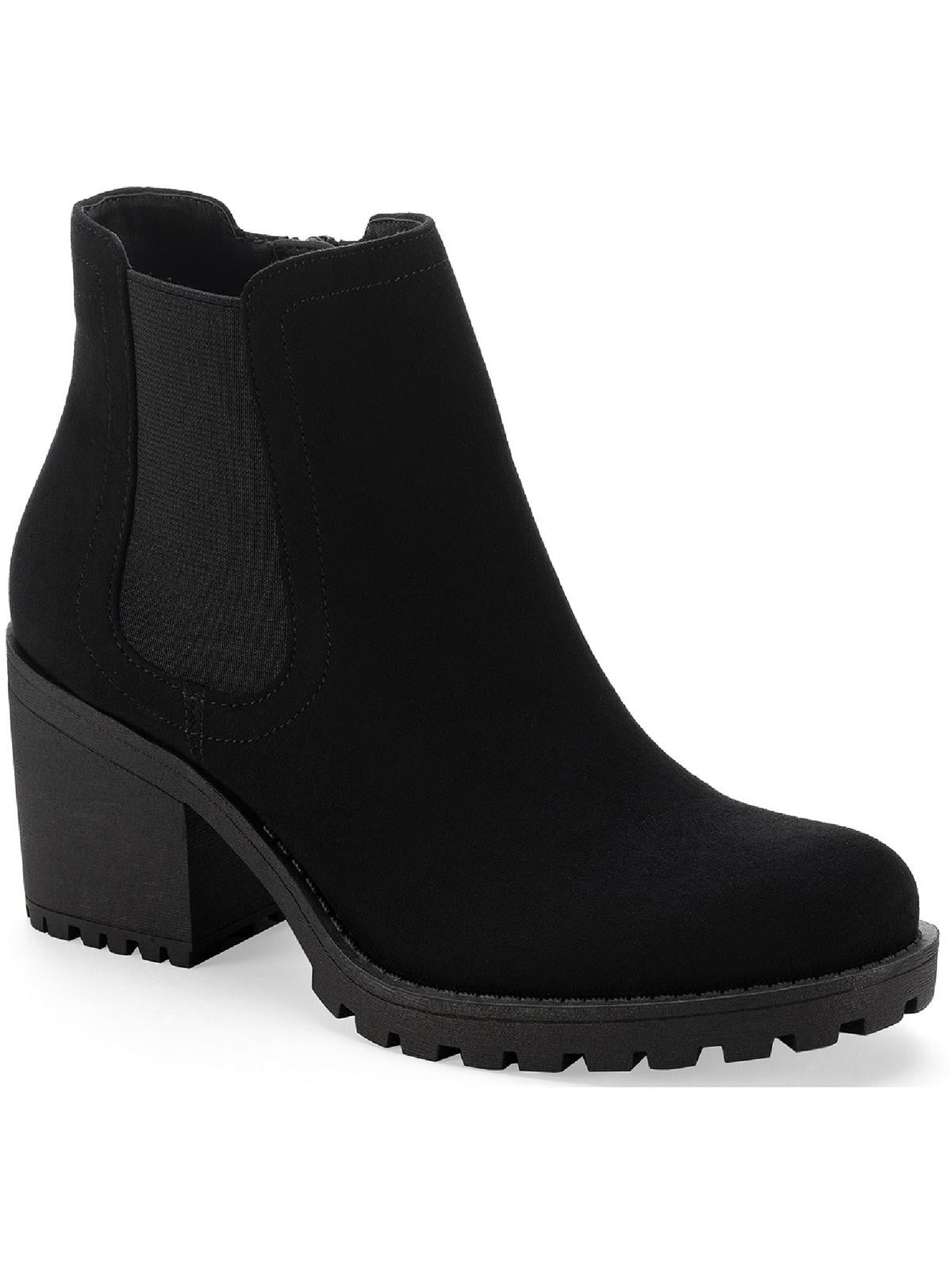 Sun + Stone Womens Morghan Faux Suede Round Toe Ankle Boots - Walmart.com
