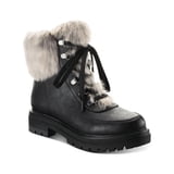 Sun + Stone Womens Orlaa Faux Leather Cold Weather Combat & Lace-up ...