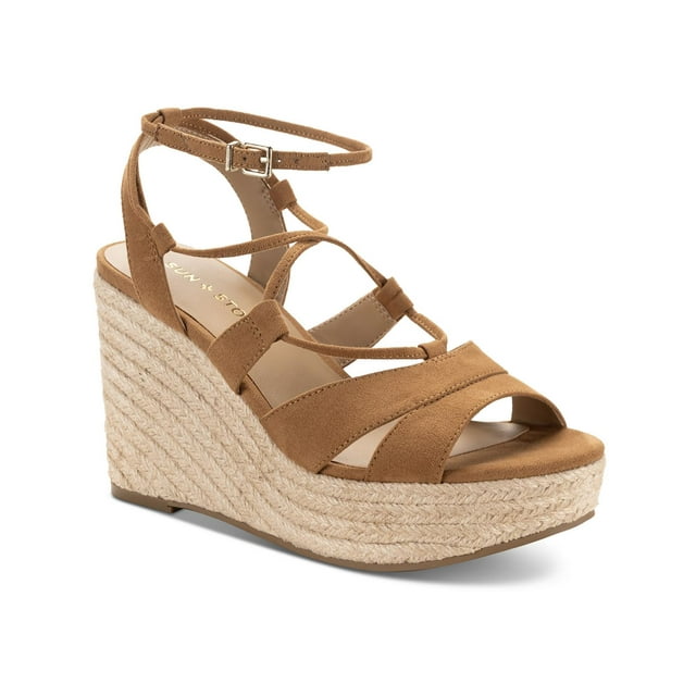 Sun + Stone Womens TIINSLEY Ankle strap Strappy Wedge Sandals - Walmart.com