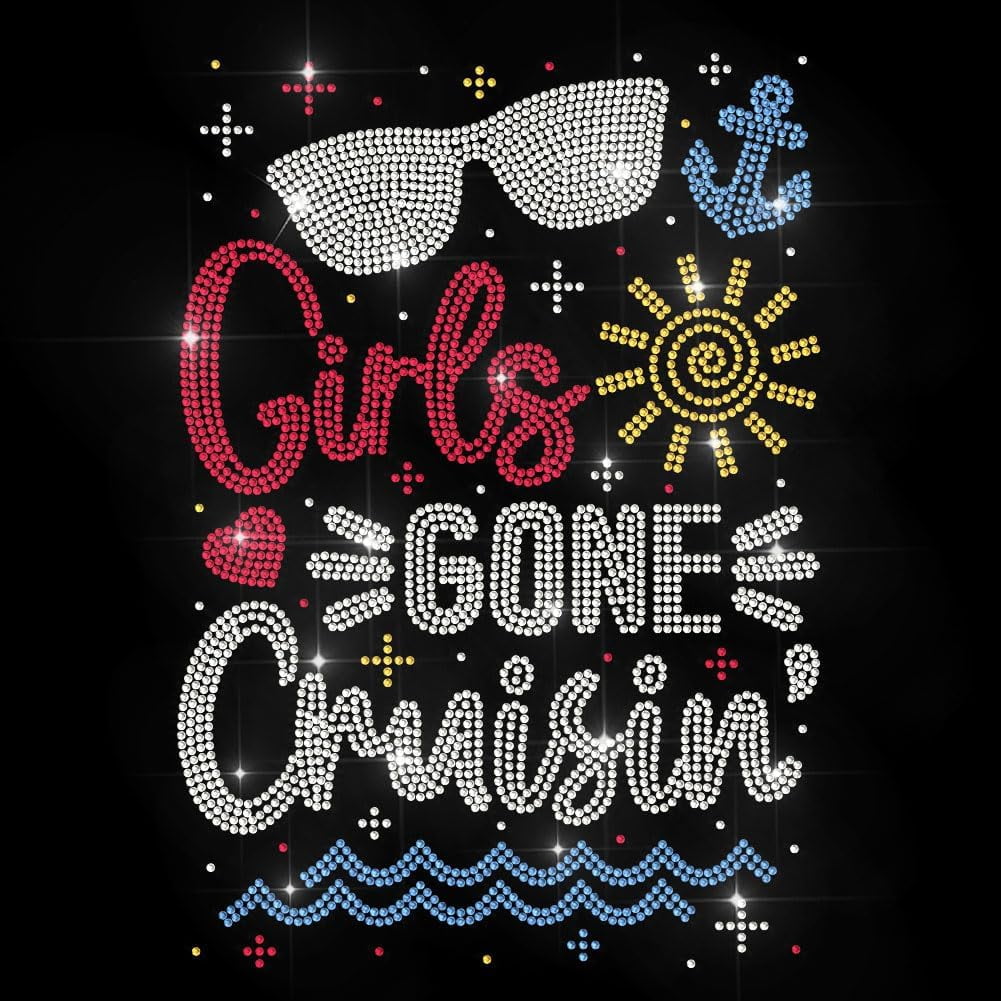 Sun Sunglasses Heart Rhinestone Iron on Transfer Wave Sea Heat Transfer ...