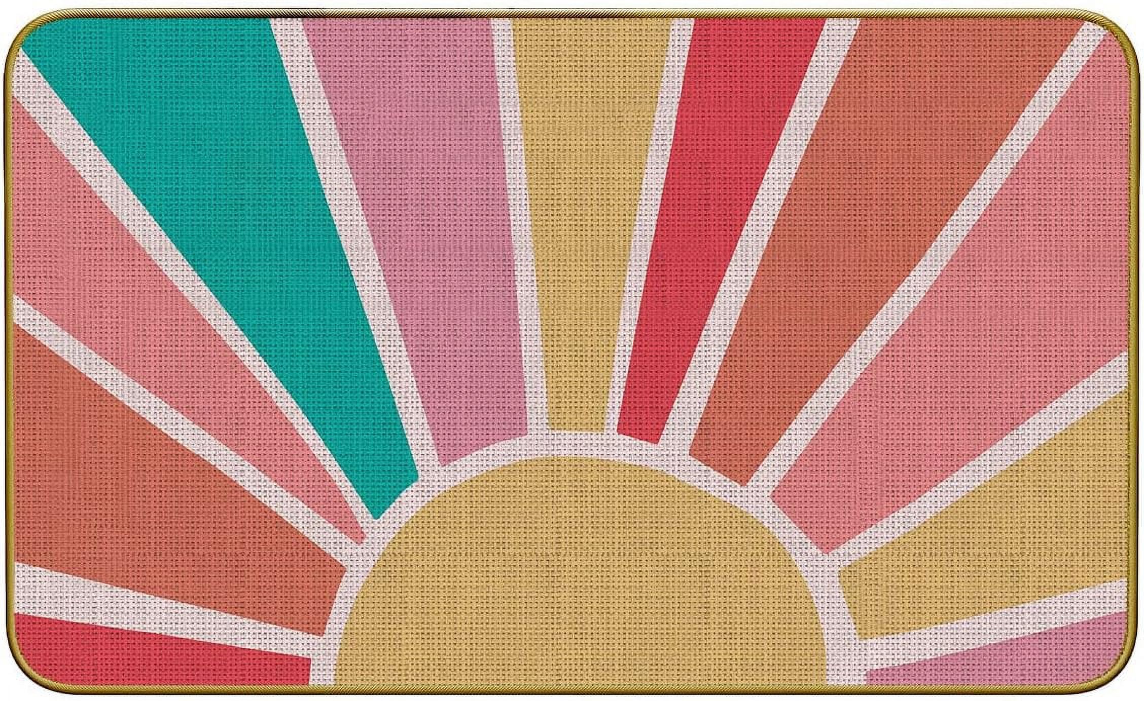 Sun Sunshine Door Mat, Rainbow Doormat,Boho Sun Colorful Sunshine Mat ...