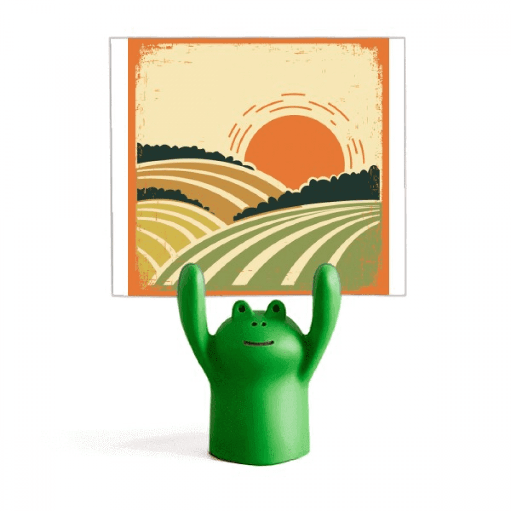 Sun Sunshine Tree Hillside Grass Memo Holder Cartoon Animal Frog Stand ...