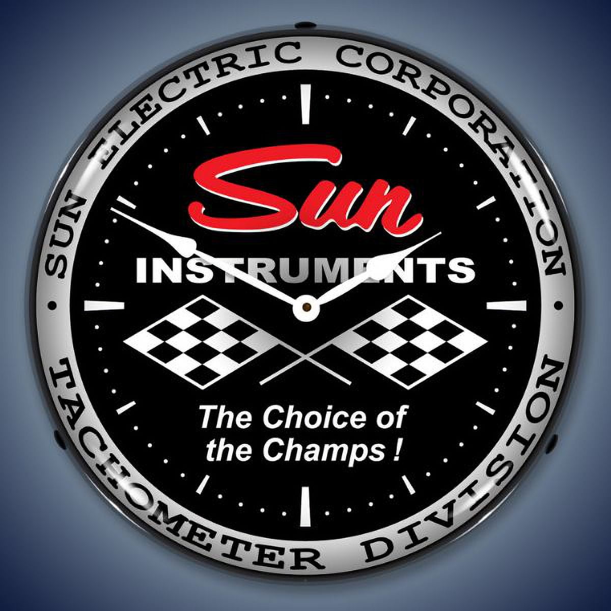 Collectable Sign and Clock Sun Tachometer Black LED Lighted Premium ...
