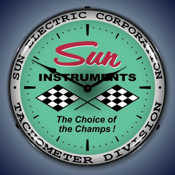 Collectable Sign and Clock Sun Tachometer Green LED Lighted Premium ...