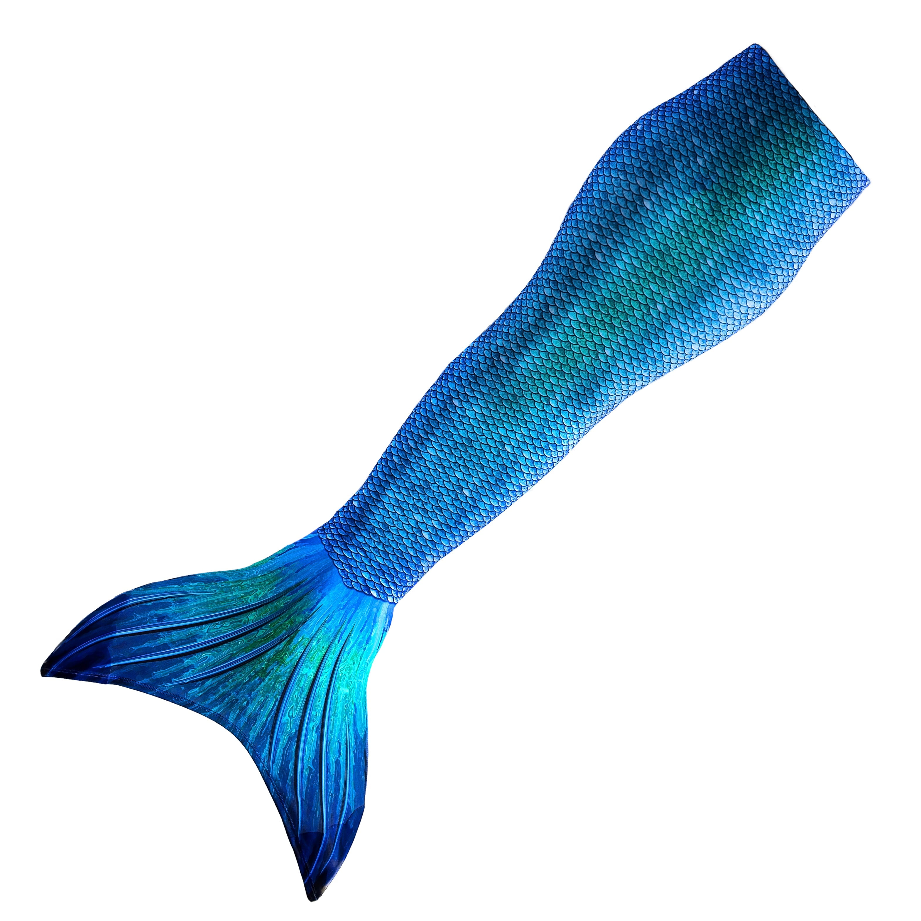 Sun Tail Mermaid Blue Lagoon Tail Skin Elastic Waistband (monofin not ...