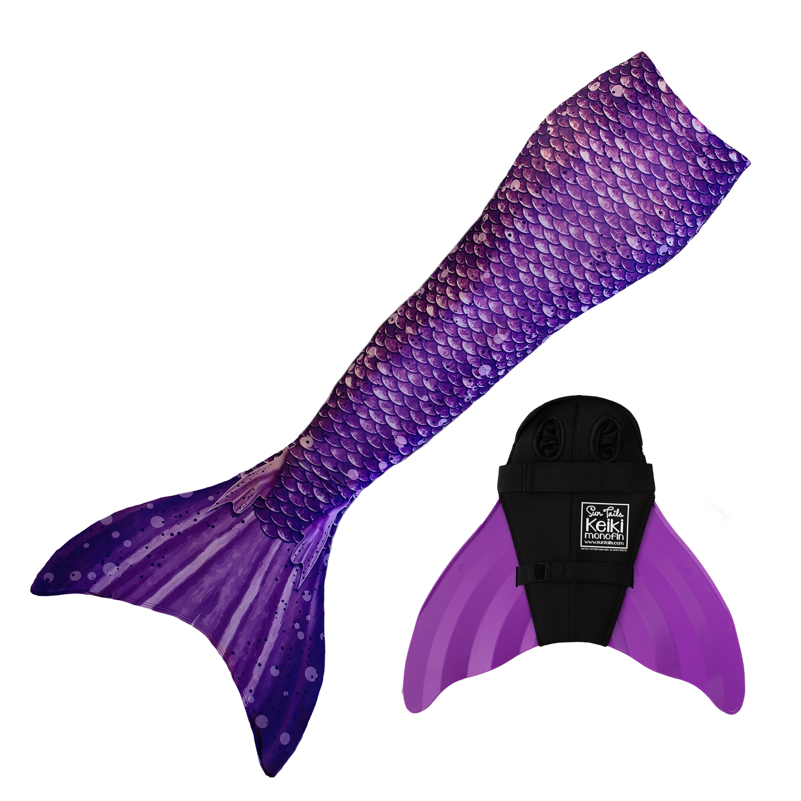 Sun Tail Mermaid Swim Set; Paradise Purple Mermaid Tail + Purple ...