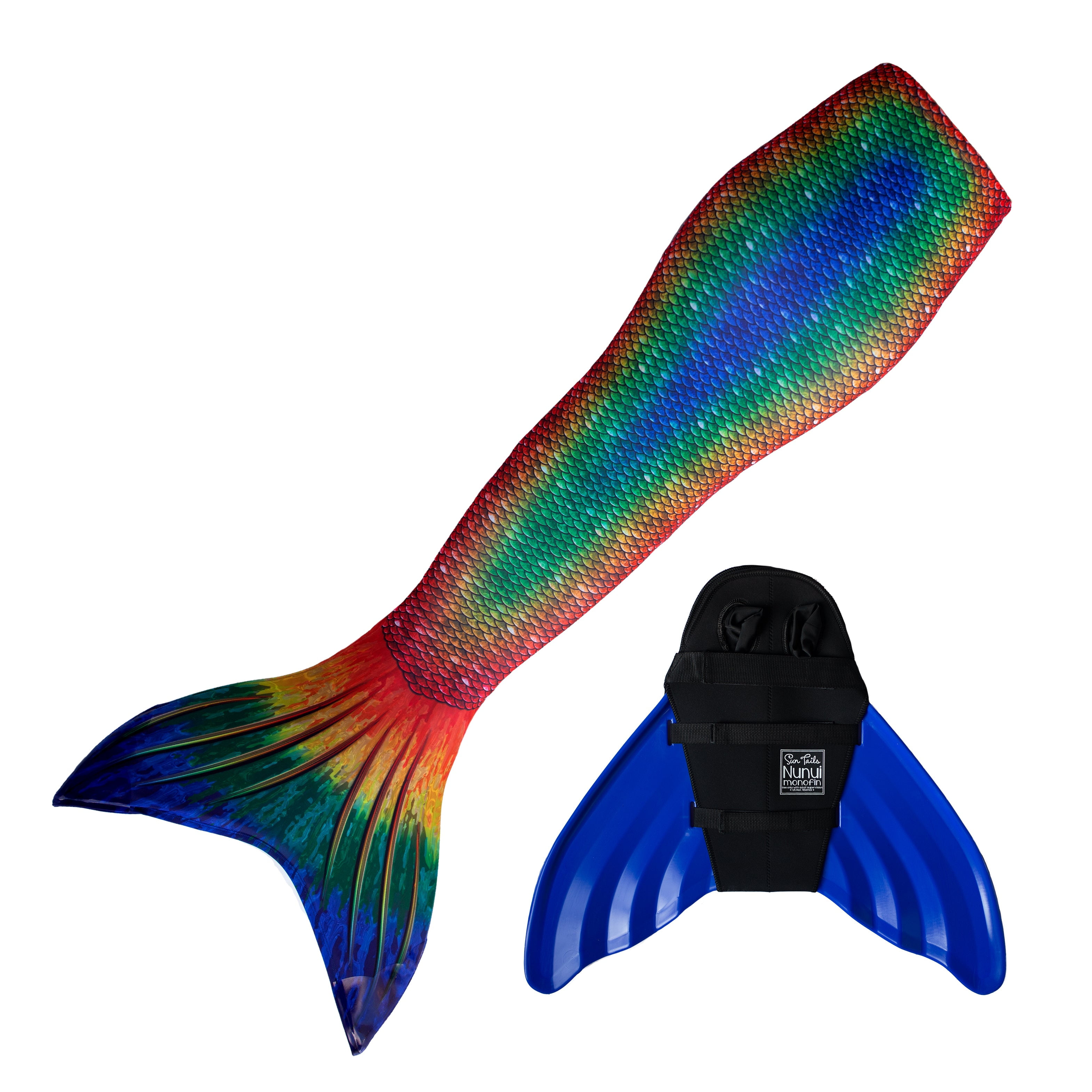 Sun Tail Mermaid Swim Set; Seven Seas Mermaid Tail + Blue Monofin for ...
