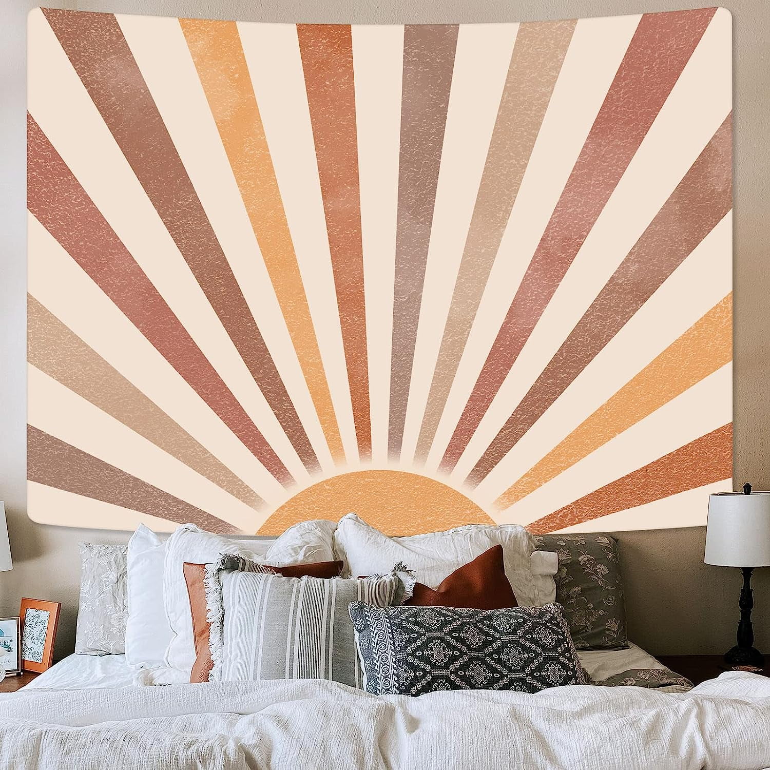 Sun Tapestry, Vintage Boho Tapestry Wall Hanging Aesthetic Rainbow ...