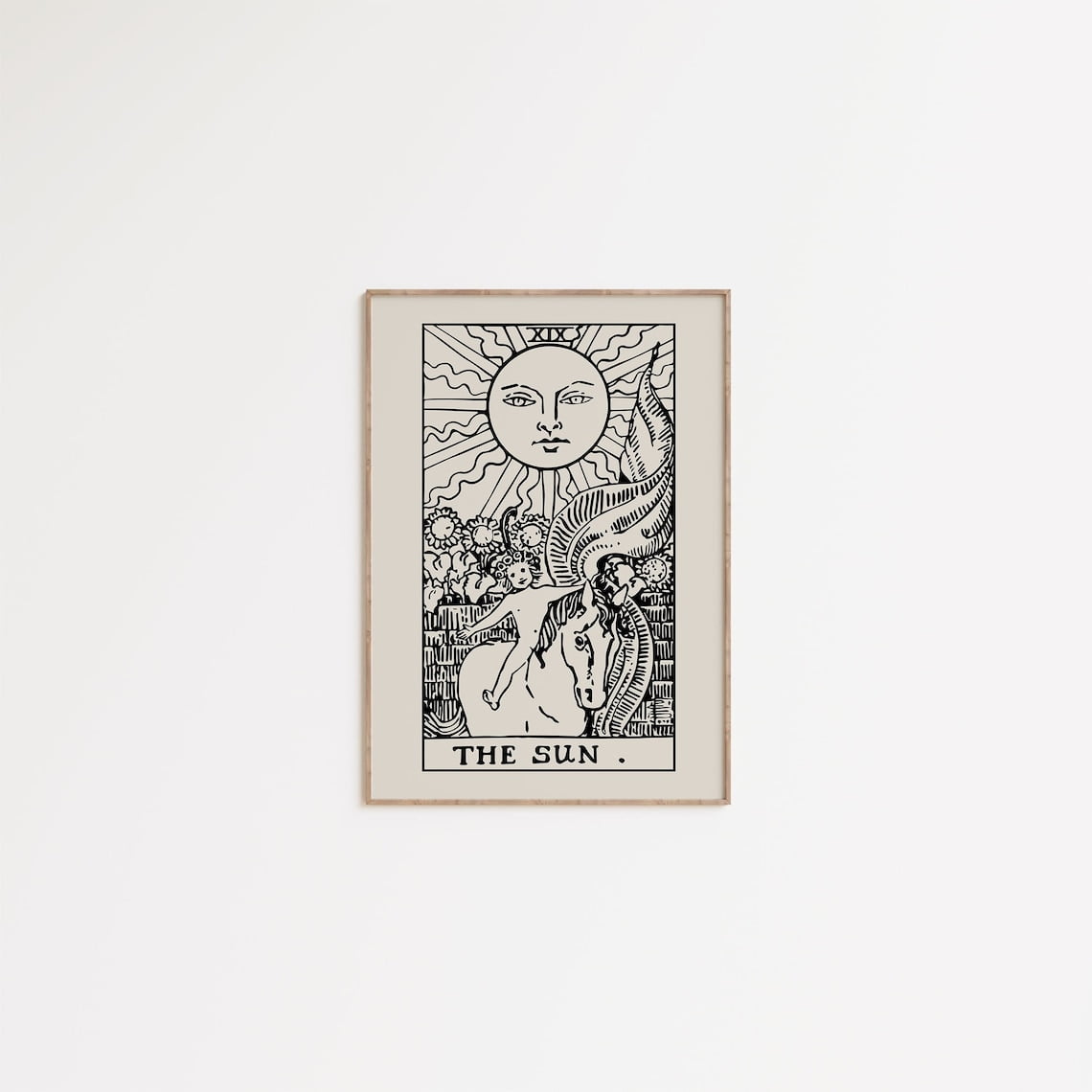 The Sun Tarot Card Print, Tarot Wall Art,Mystical Art,Astrology Poster ...