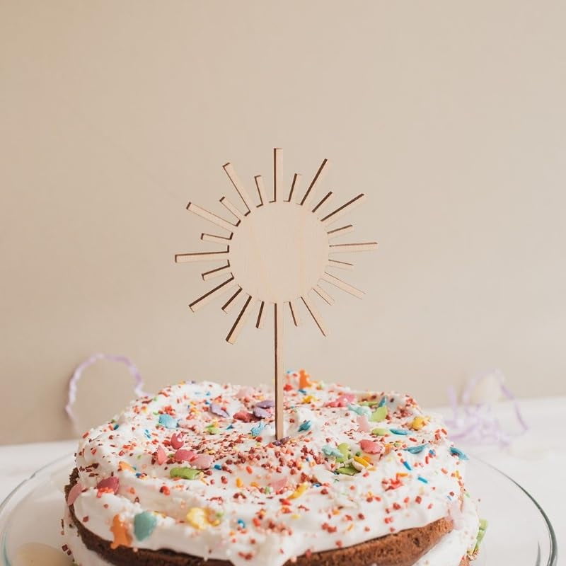 Sun Theme Wood TWE5 Cake Topper, You are My Sunshine Baby Shower ...