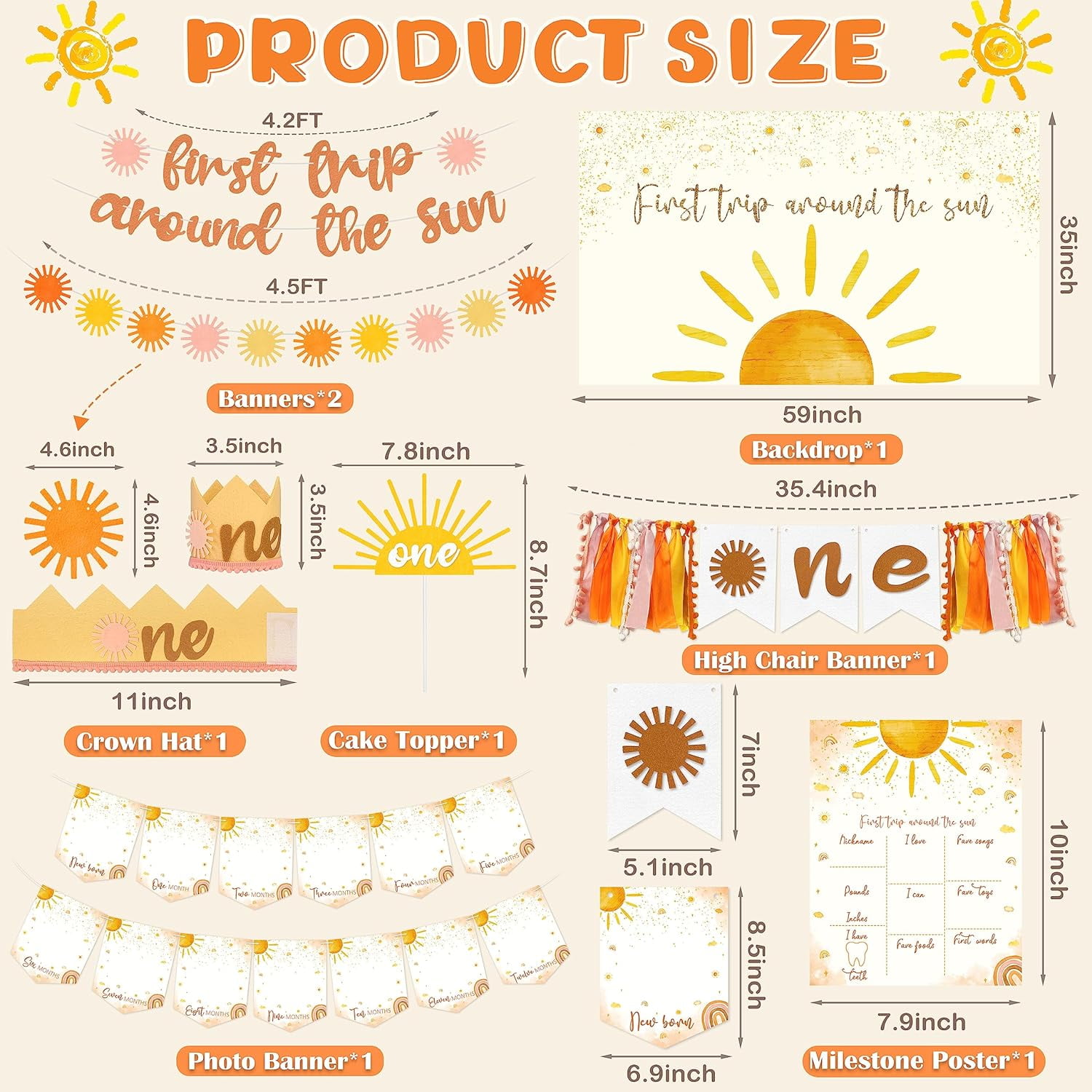 Sun - Themed Party Decorations: Various Sizes for a Radiant Celebration ...