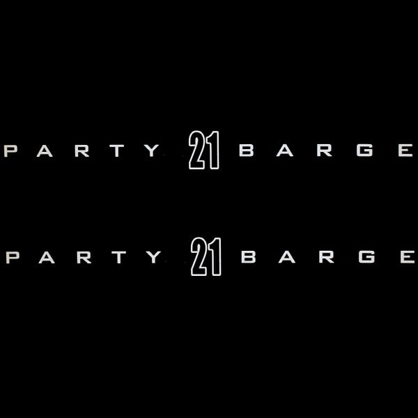 Sun Tracker Pontoon Boat Decal | Party Barge White Stickers (Pair ...
