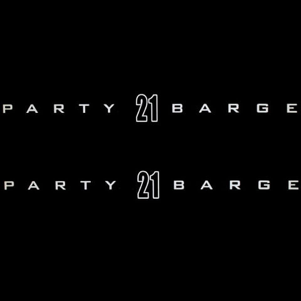 Sun Tracker Pontoon Boat Decal | Party Barge White Stickers (Pair ...