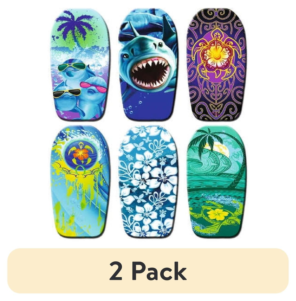 (2 pack) Sun Traders 33" Lightweight Colorful Bodyboard for Beginners ...
