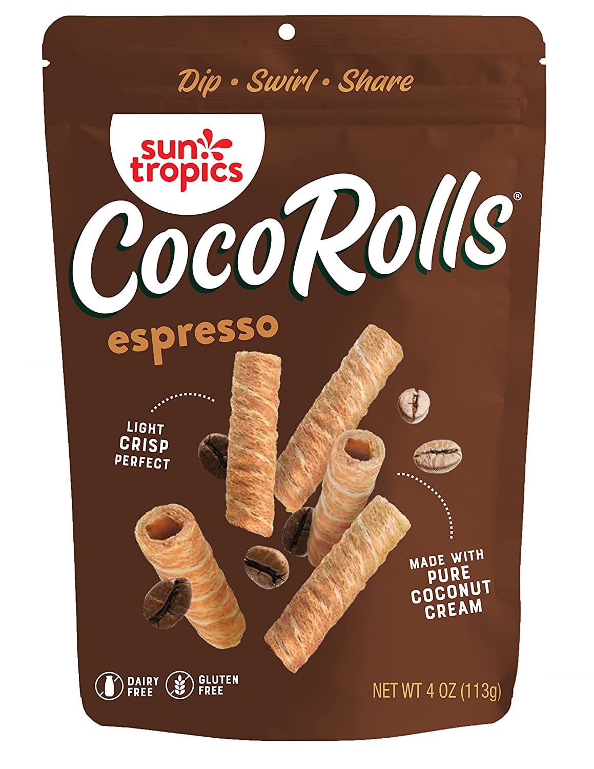 Sun Tropics Coco Rolls Espresso 4 oz - Walmart.com