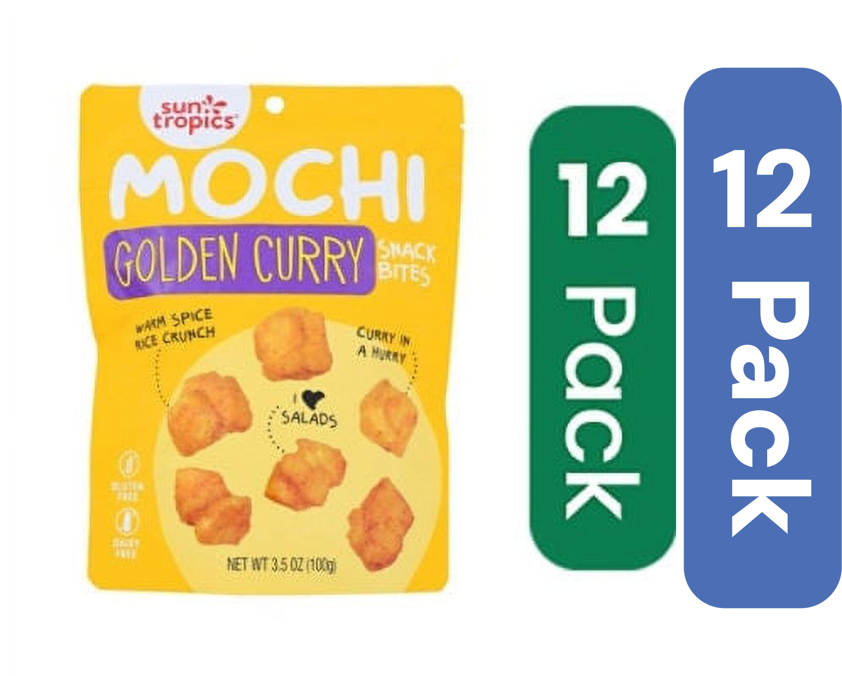 Sun Tropics Mochi Snack Bites Golden Curry 3.5 oz (Pack Of 12 ...