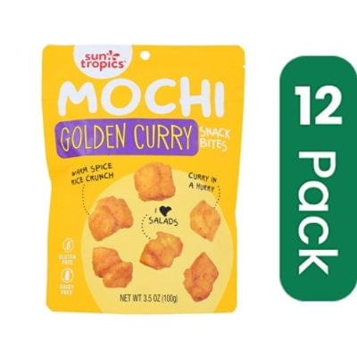 Sun Tropics Mochi Snack Bites Golden Curry 3.5 oz (Pack Of 12 ...