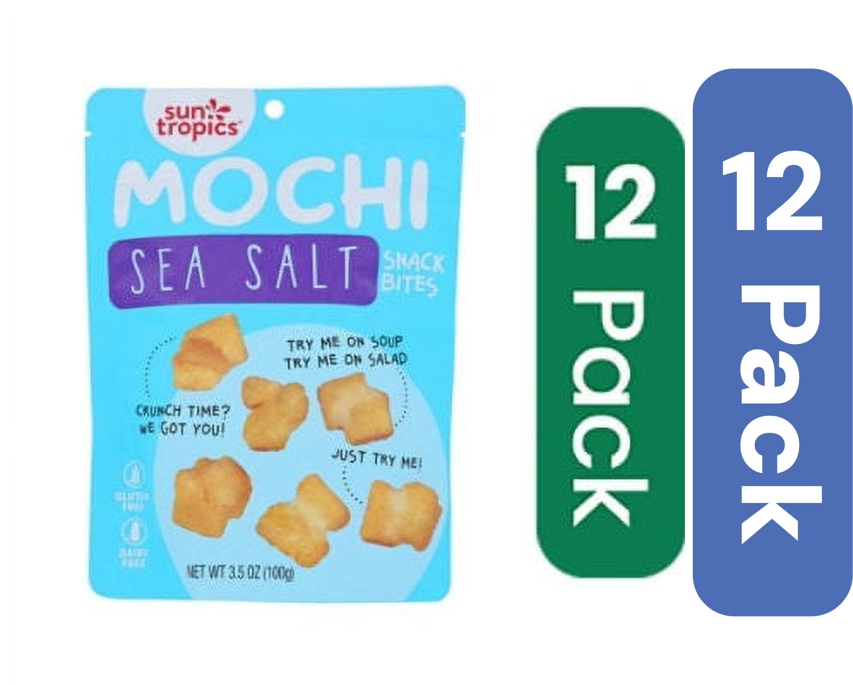 Sun Tropics Mochi Snack Bites Sea Salt 3.5 oz (Pack Of 12) - Walmart.com